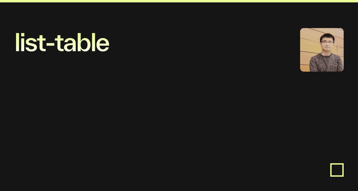 list-table - Codesandbox