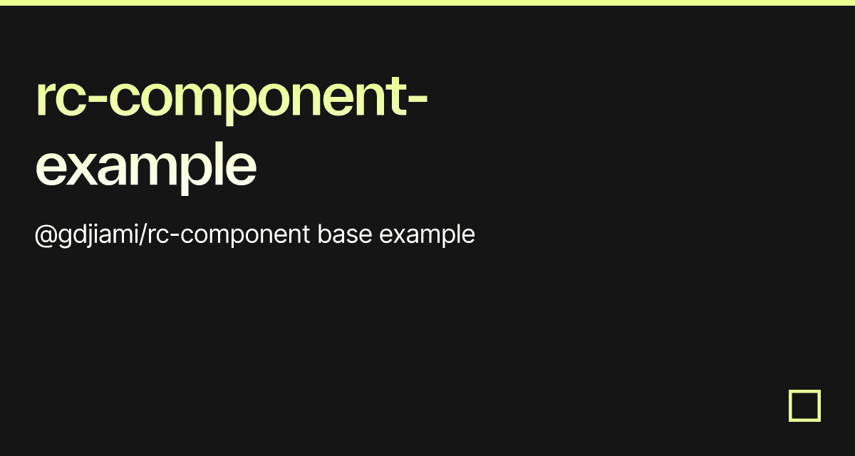 rc-component-example - Codesandbox