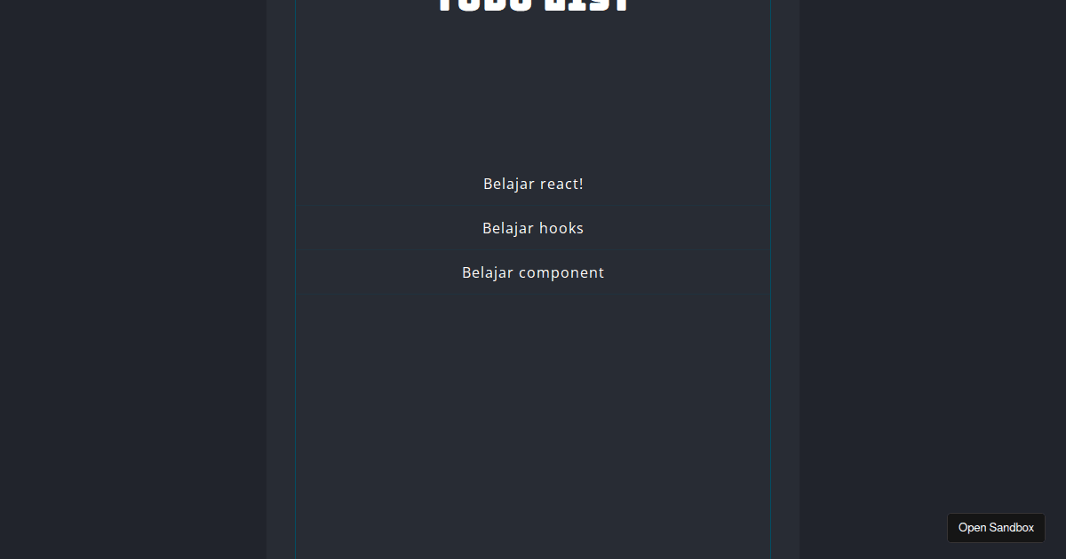 react-todo-list - Codesandbox
