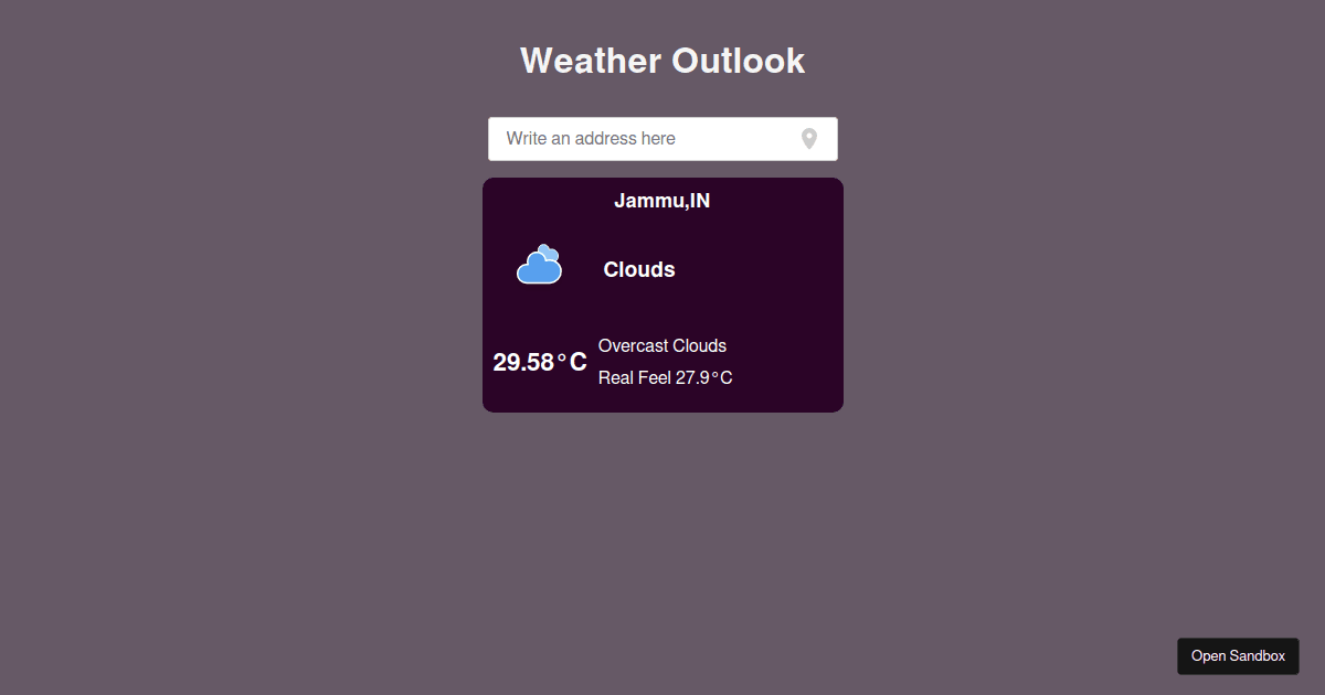 weather - Codesandbox