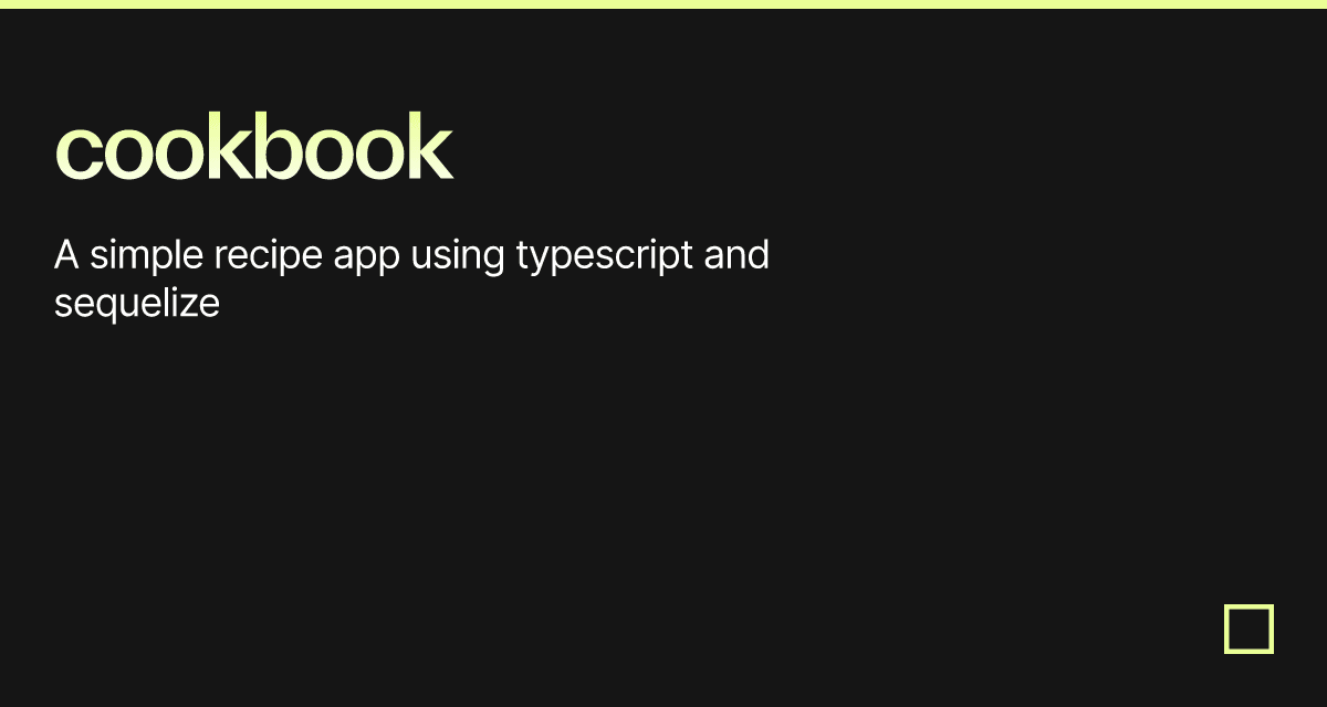 Cookbook Codesandbox