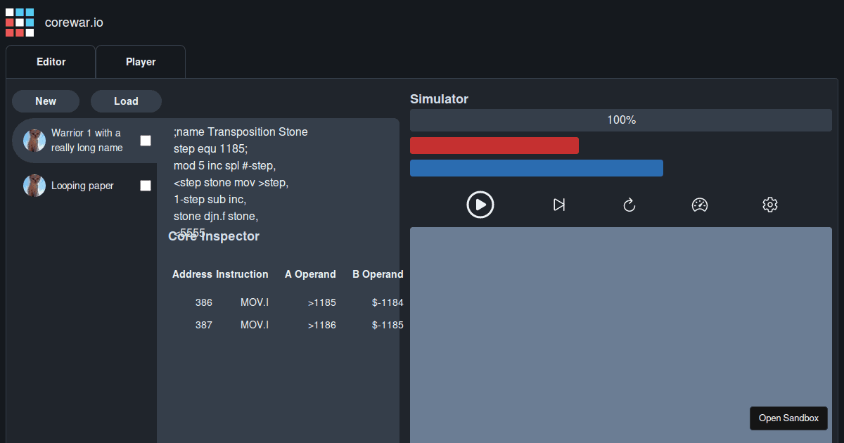 corewar/corewar-ui2 - Codesandbox