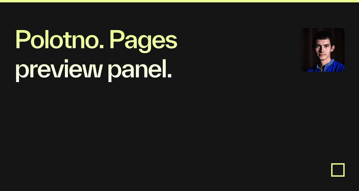 Polotno. Pages preview panel. - Codesandbox