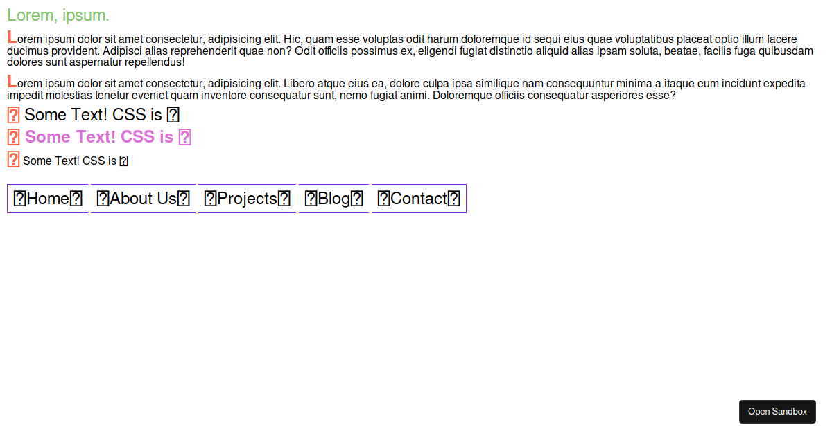 css-int - Codesandbox