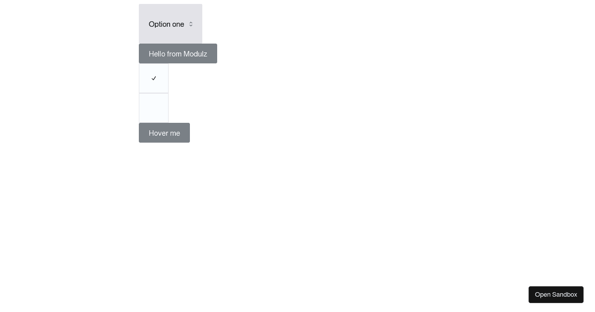 Modulz - Codesandbox