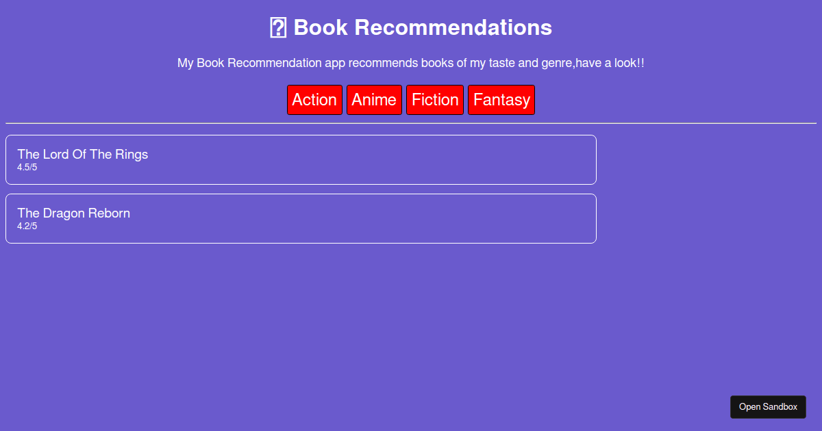 book-recommendation - Codesandbox
