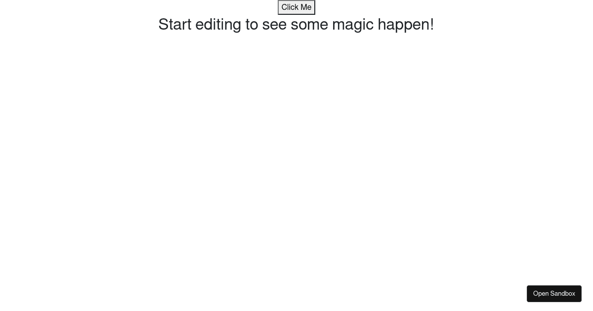 React Function Component Forked Codesandbox