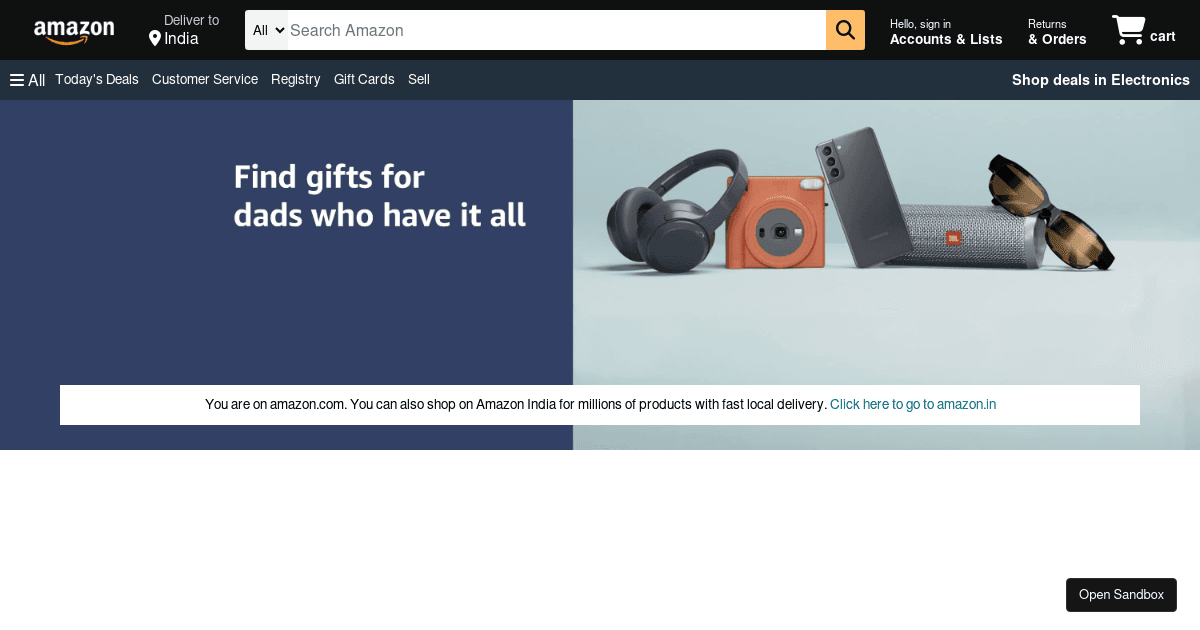 Amazon Clone - Codesandbox