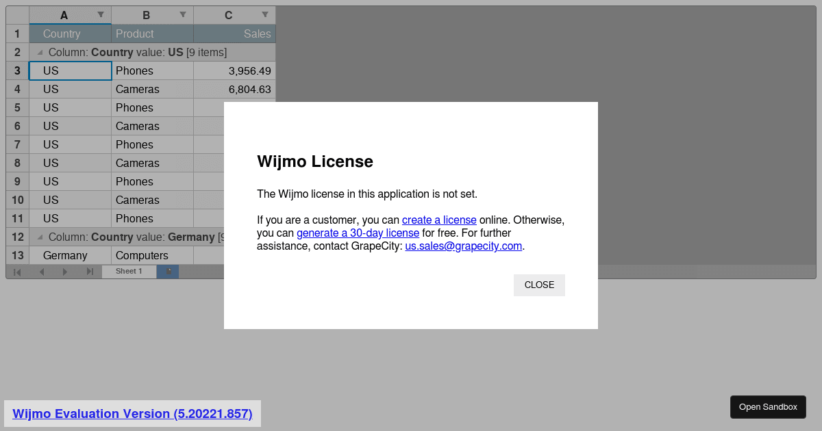 Vue FlexSheet Grouping 2 with workaround - Codesandbox