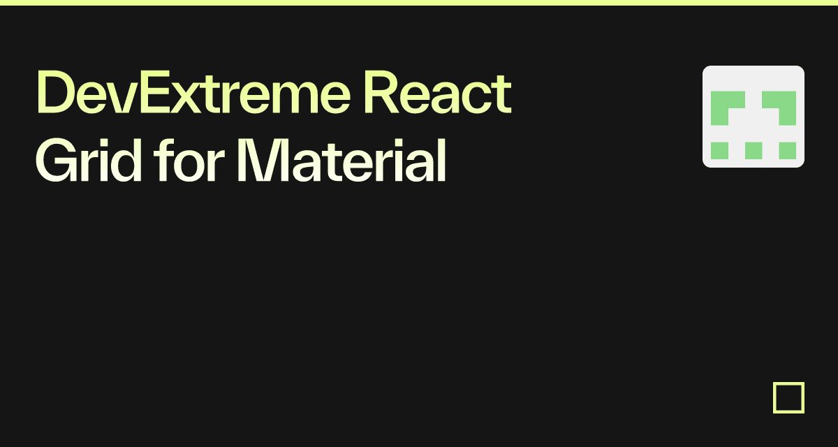 DevExtreme React Grid for Material - Codesandbox