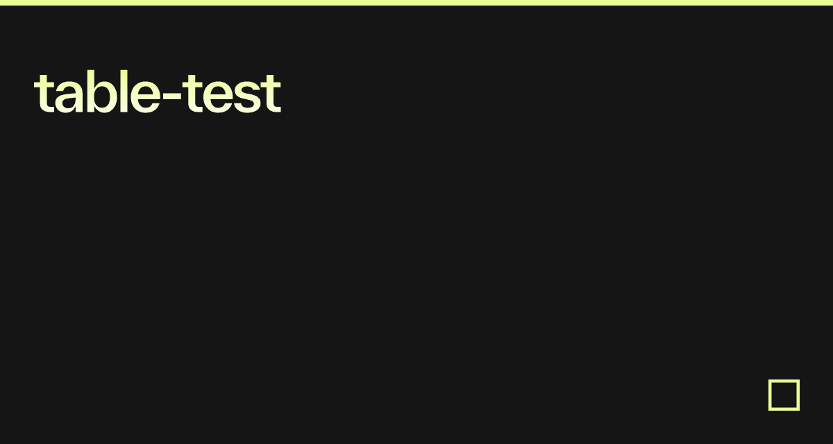 table-test - Codesandbox