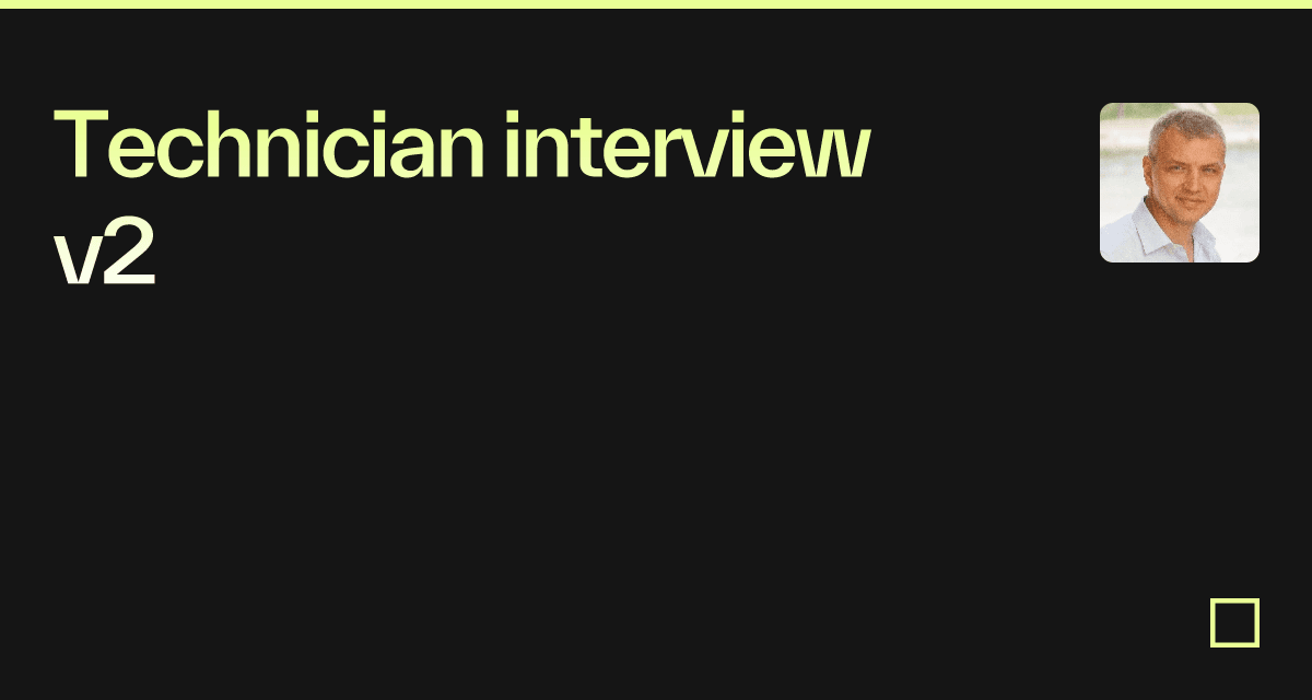 Technician interview v2 - Codesandbox
