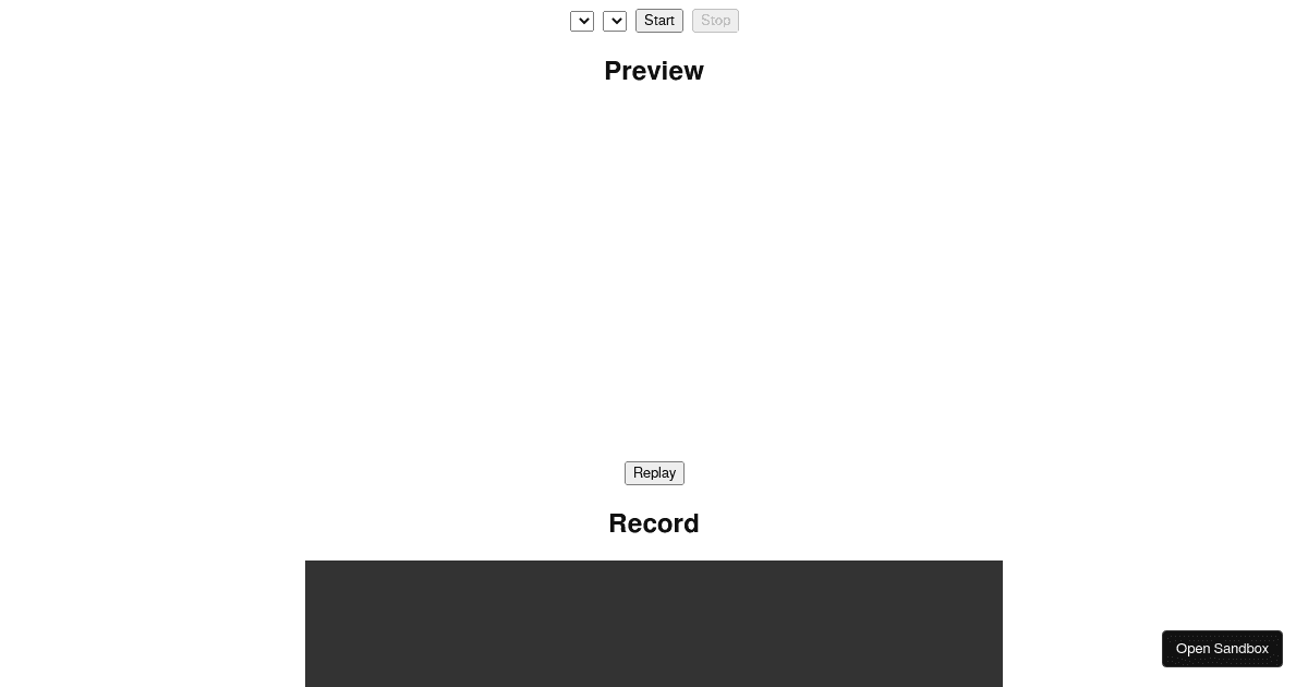 record-webcam - Codesandbox