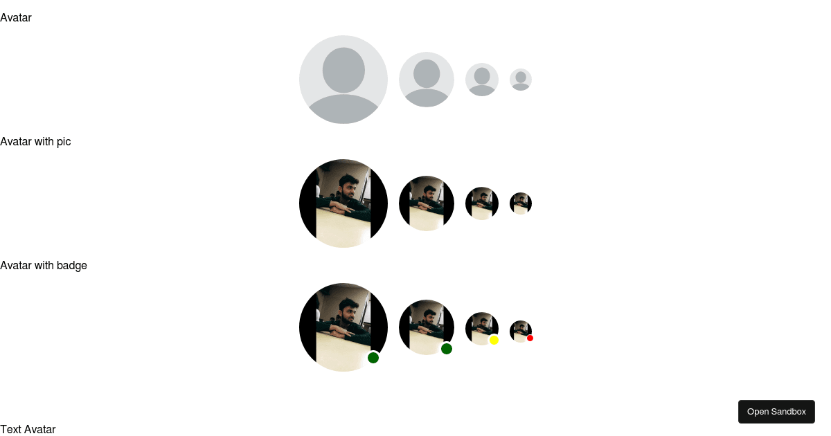 avatar - Codesandbox