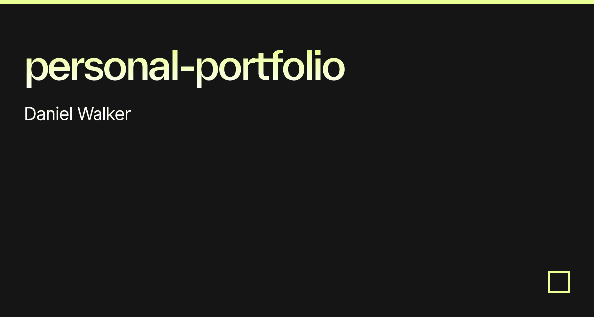 personal-portfolio - Codesandbox