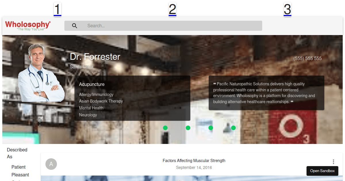 Demo Practitioner Layouts - Codesandbox