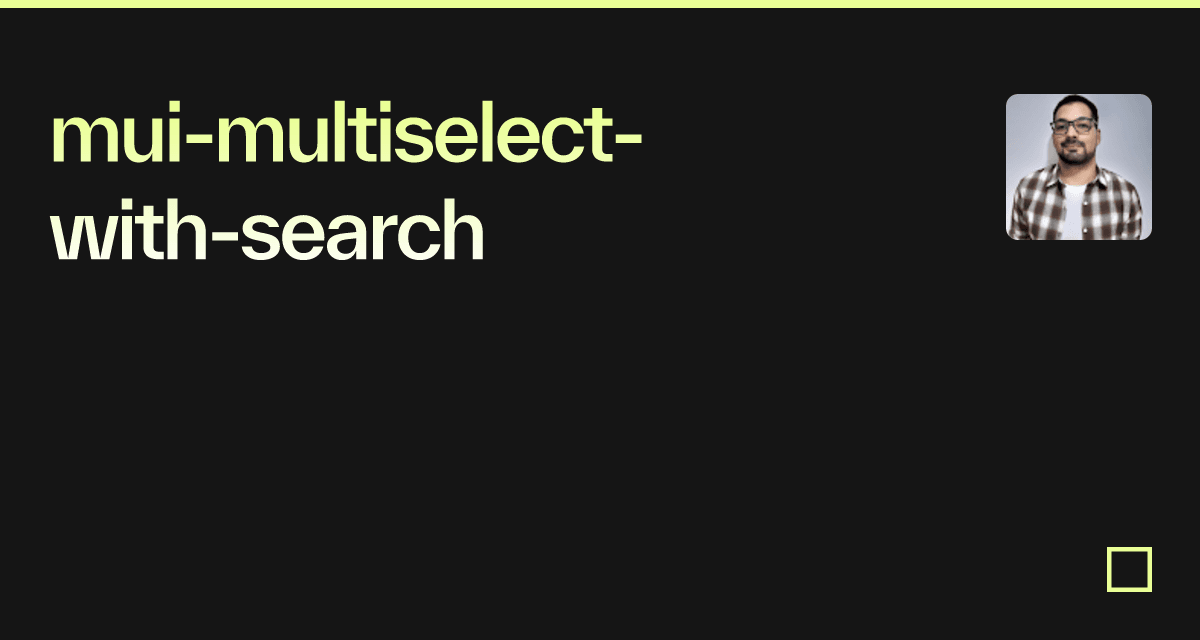 Mui Multiselect With Search Codesandbox 4671