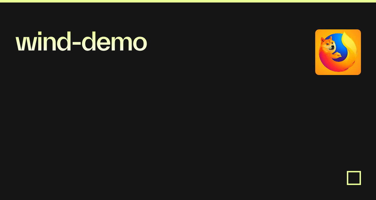 wind-demo - Codesandbox