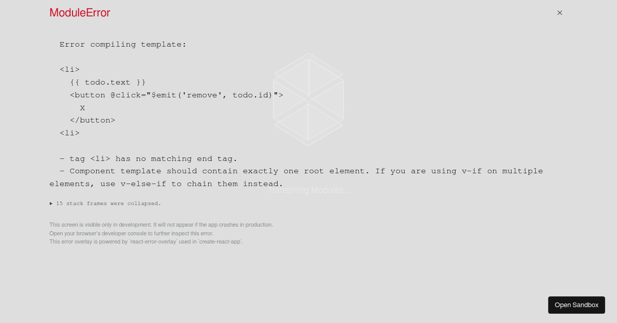 Simple Todo App With Vue Codesandbox