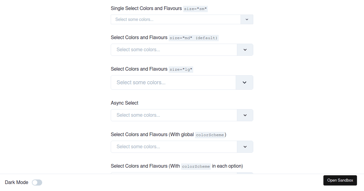 chakra-react-select TS demo v3 - Codesandbox