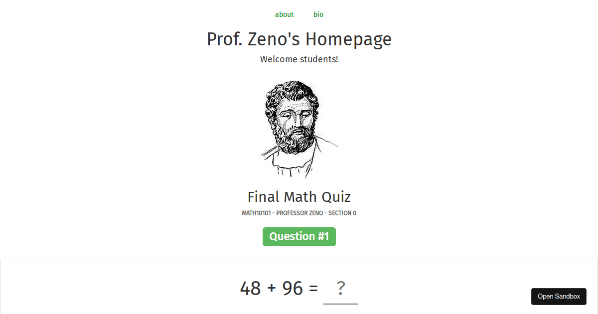 Infinite Math Quiz React Sequence Wrapper012 Experimental C Forked Codesandbox