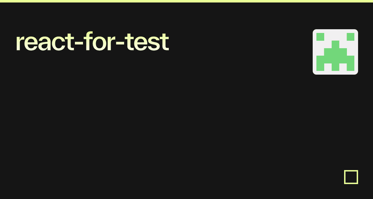 react-for-test - Codesandbox