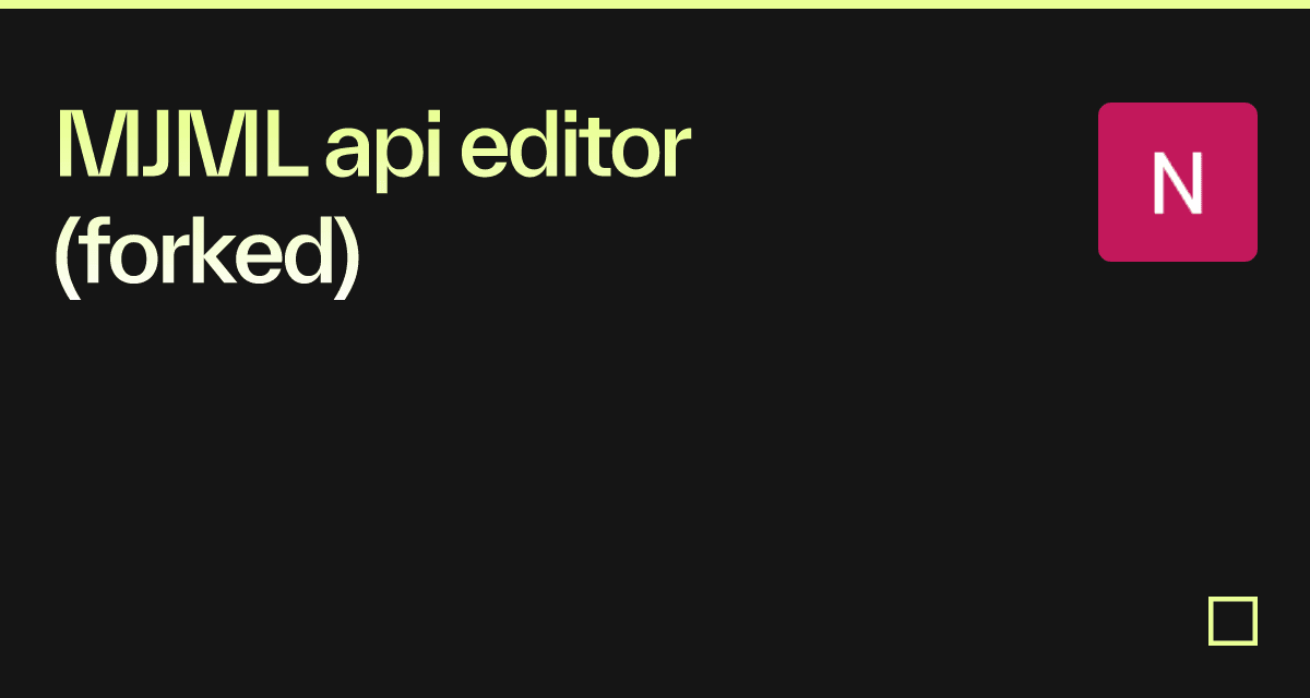 MJML api editor (forked) - Codesandbox