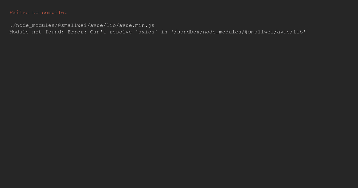 avue-failed-example - Codesandbox