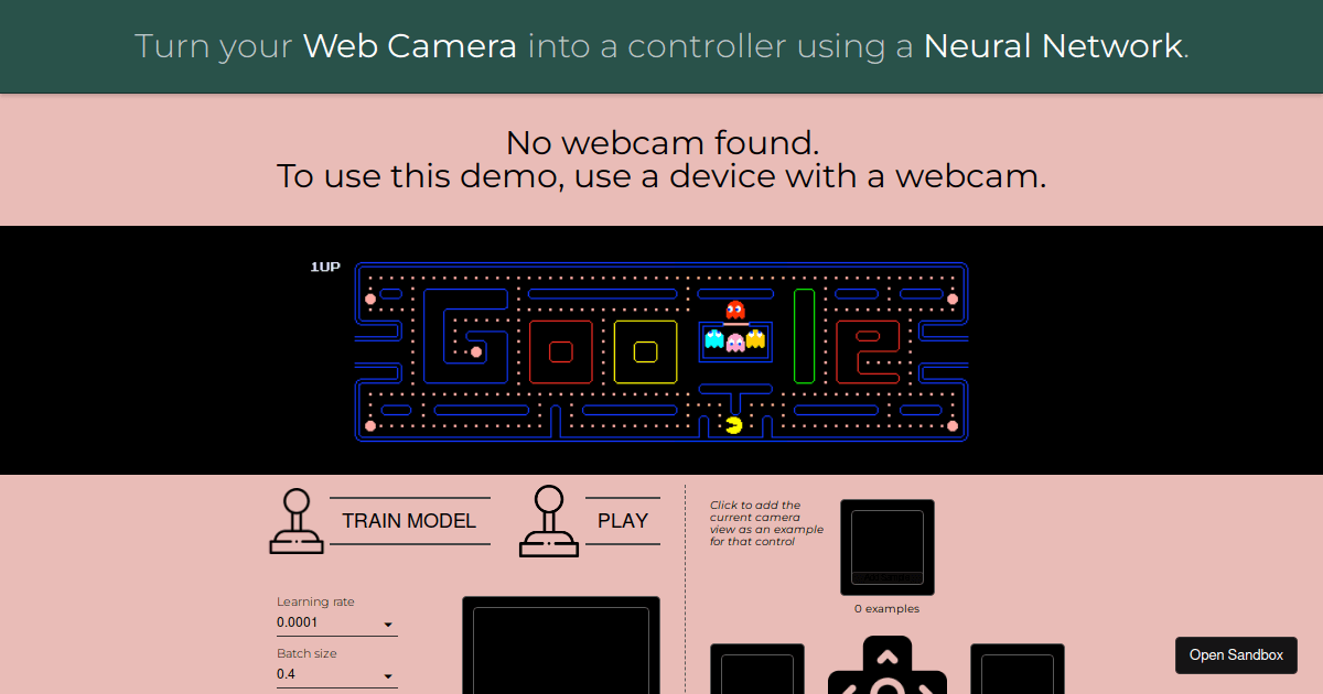 pacman-webcam - Codesandbox