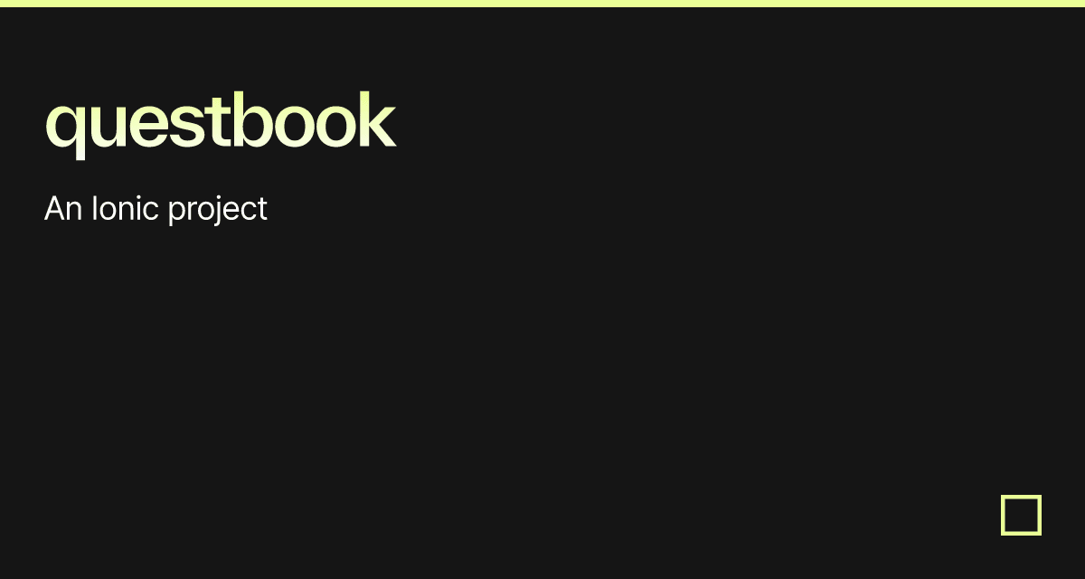 questbook - Codesandbox