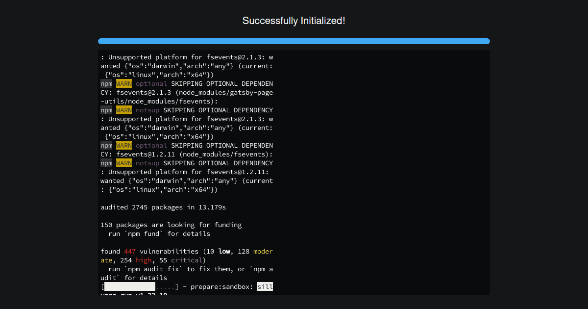 Gatsby Minimal Portfolio Codesandbox