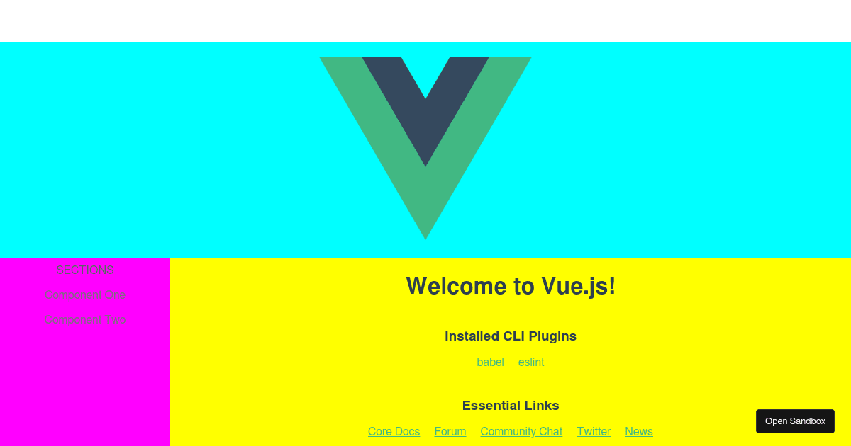 My Vue/PureCSS Template - Codesandbox