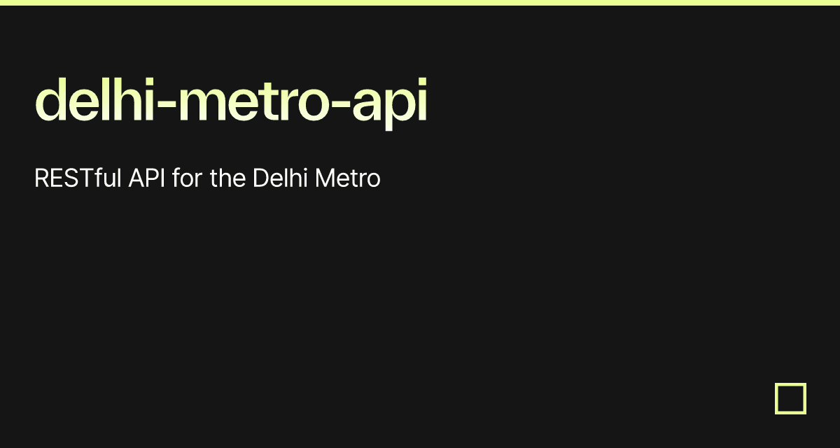 delhi-metro-api - Codesandbox