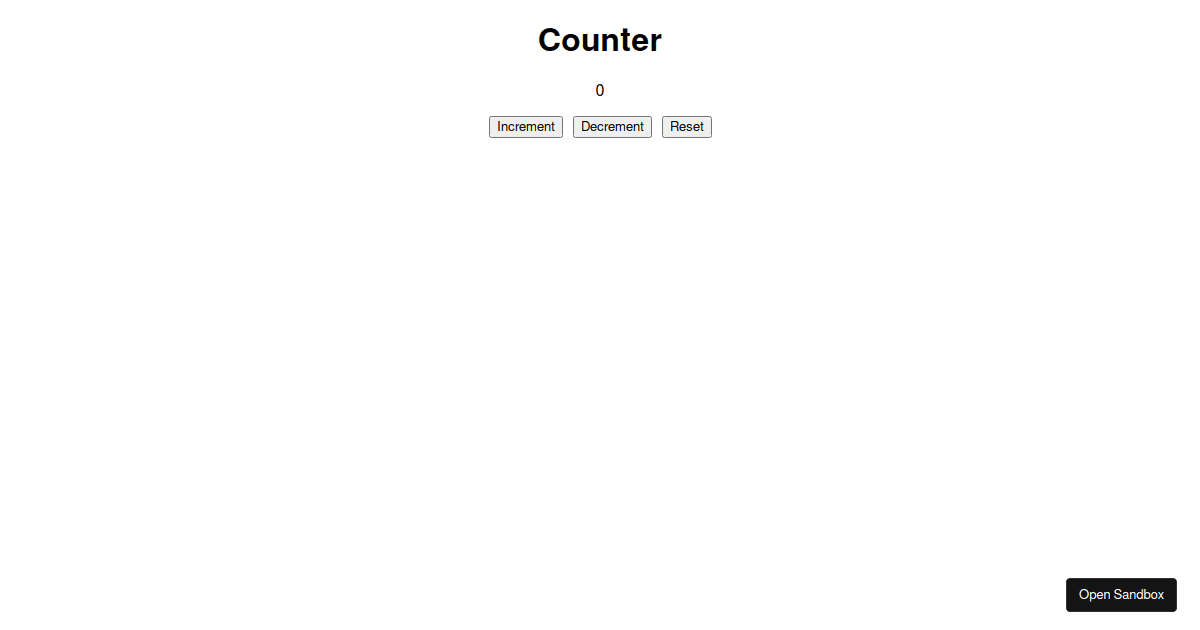 Coderbyte Write A Simple Counter Challenge Codesandbox