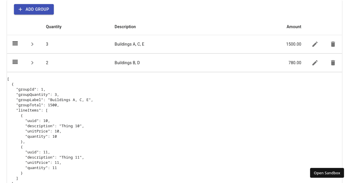 react-beautiful-dnd nested table - Codesandbox