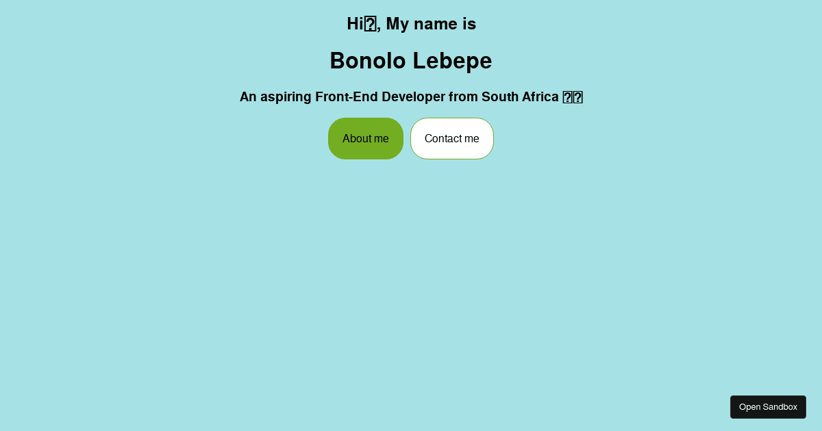 SheCodes React Homework 1 - Codesandbox