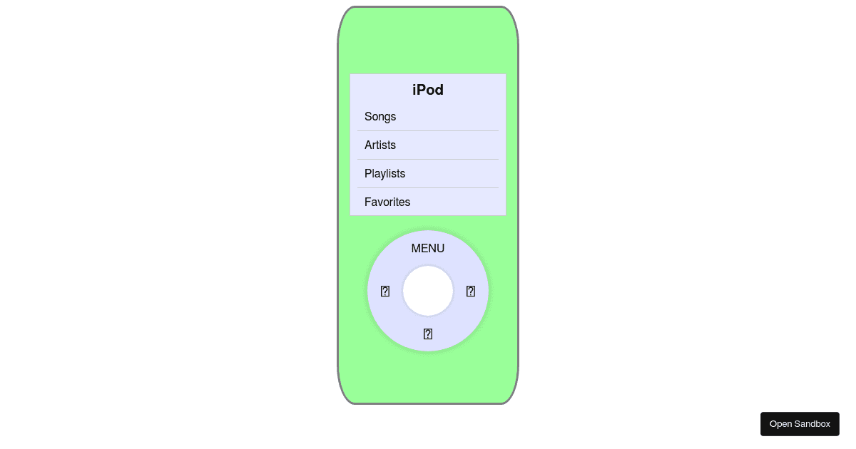 Ipod UI - Codesandbox