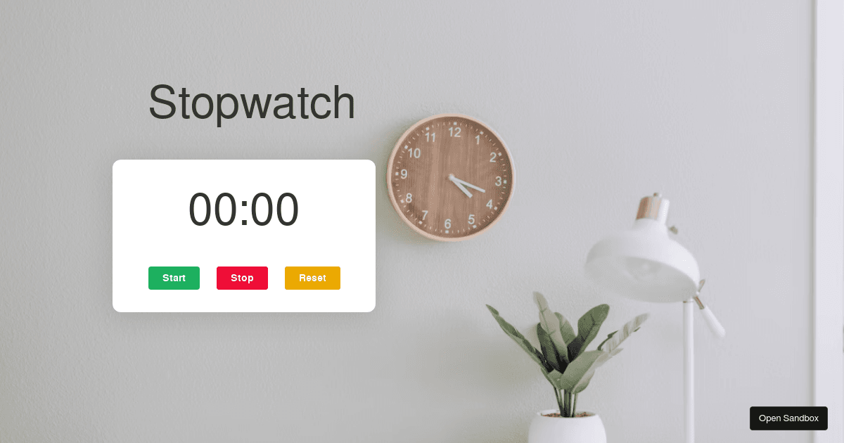 W12P1 - Activity1 - Stopwatch - Codesandbox
