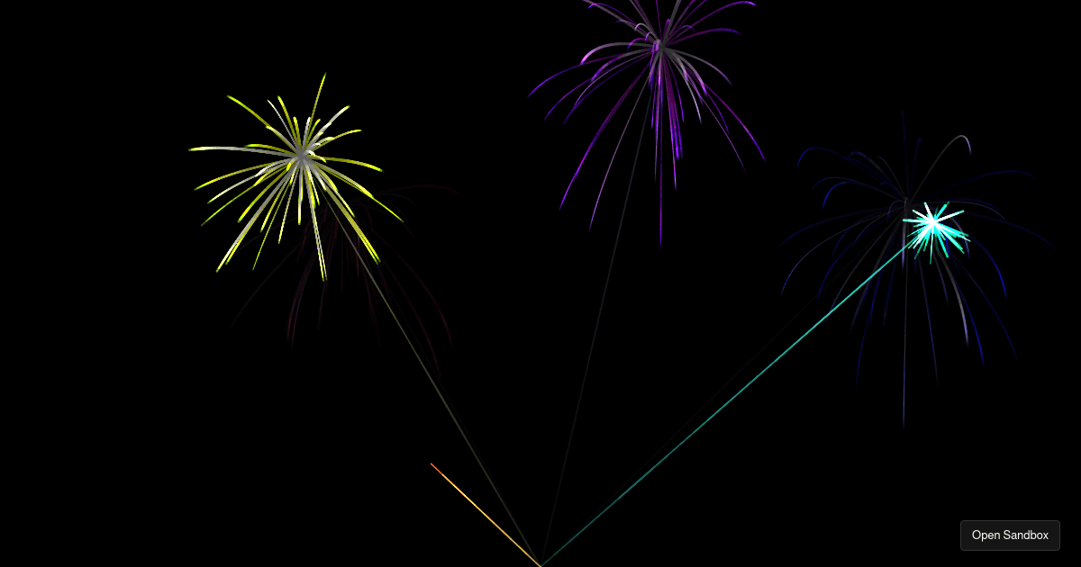 fireworks-js (fluent opacity) - Codesandbox