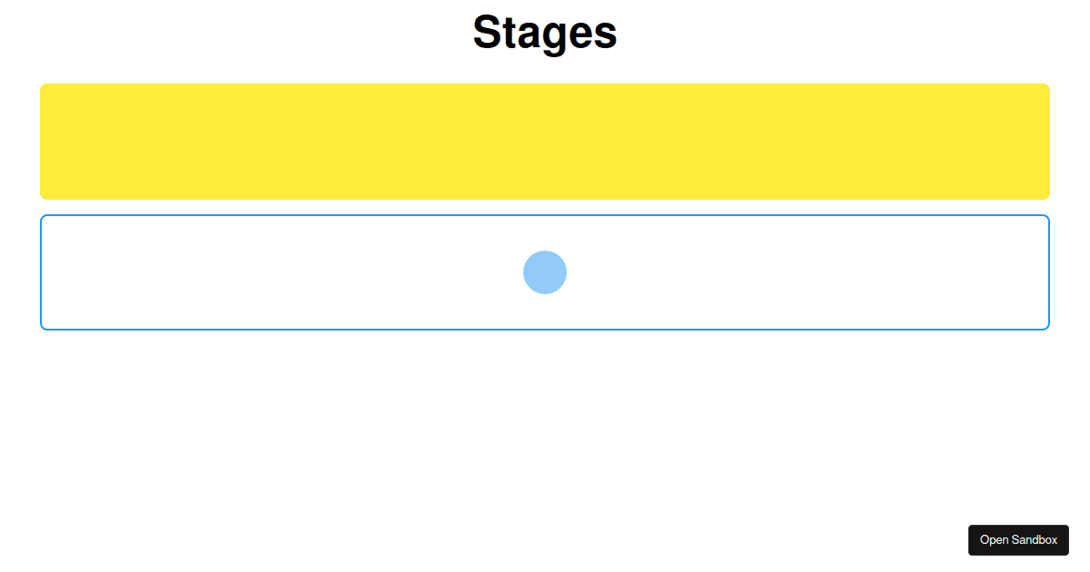 stages - Codesandbox