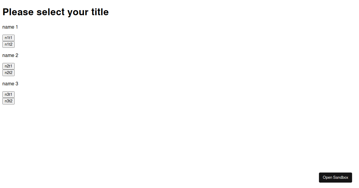 React nested list - Codesandbox