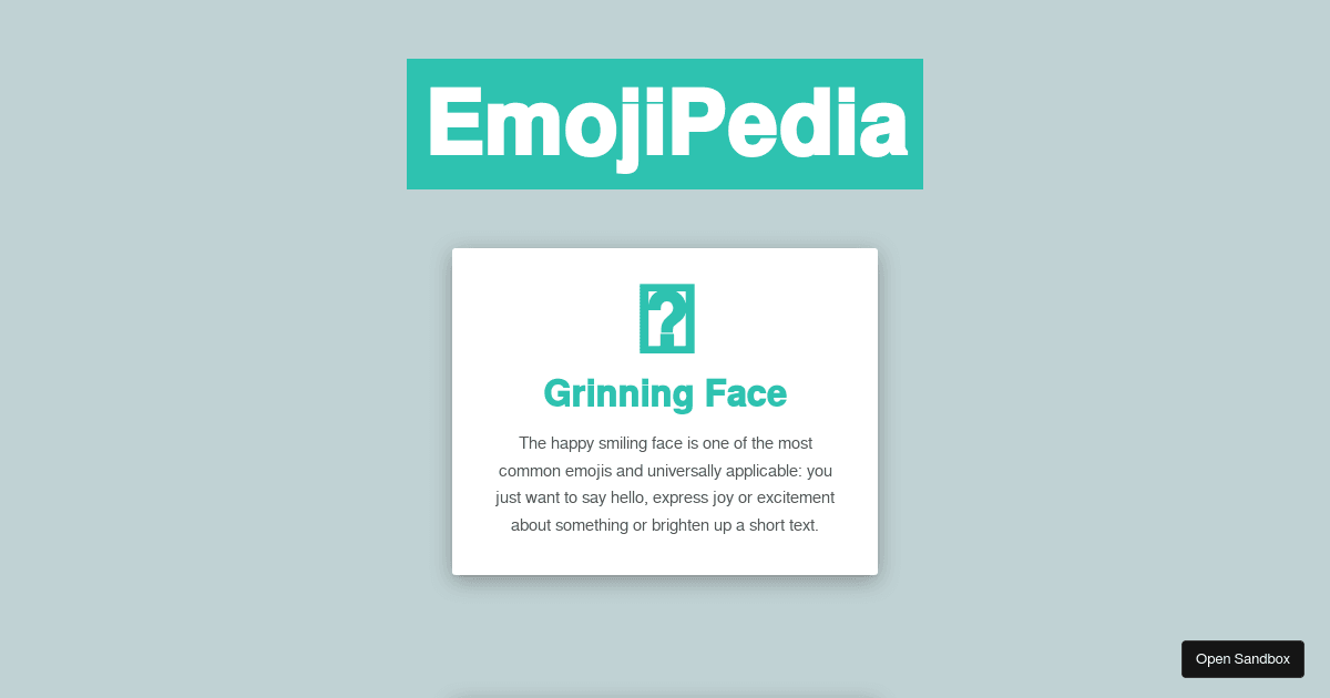 emojipedia - Codesandbox