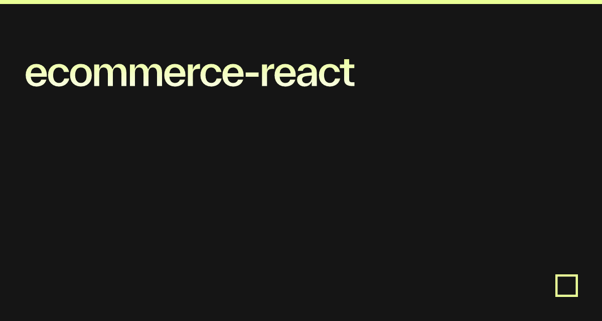 ecommerce-react - Codesandbox