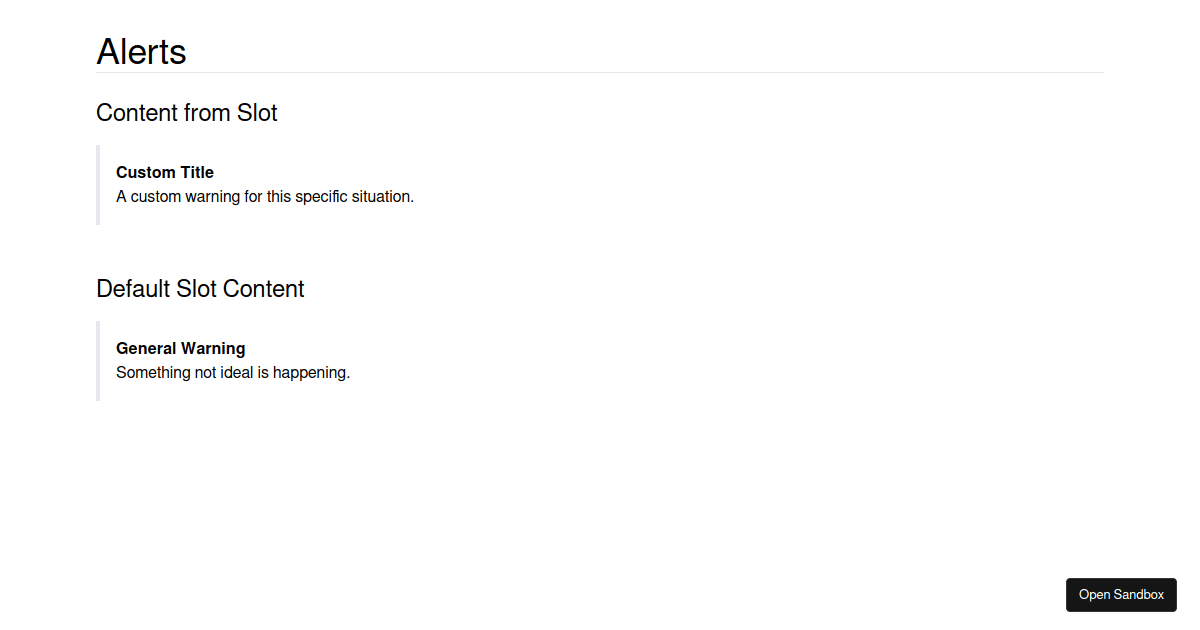 Reusable Vue.js | Alert - Codesandbox