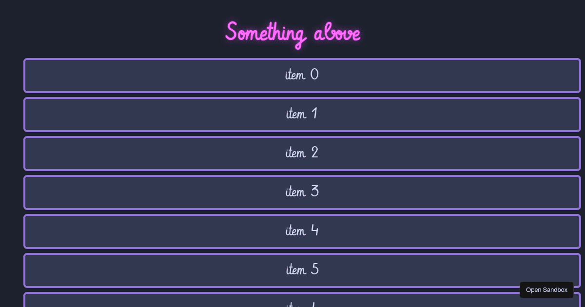 simple-virtual-list-dark - Codesandbox