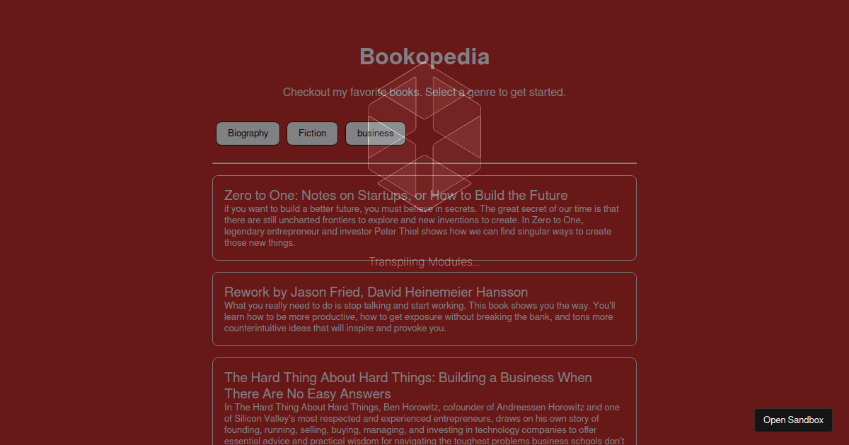 yashsing/Book-recommendation - Codesandbox
