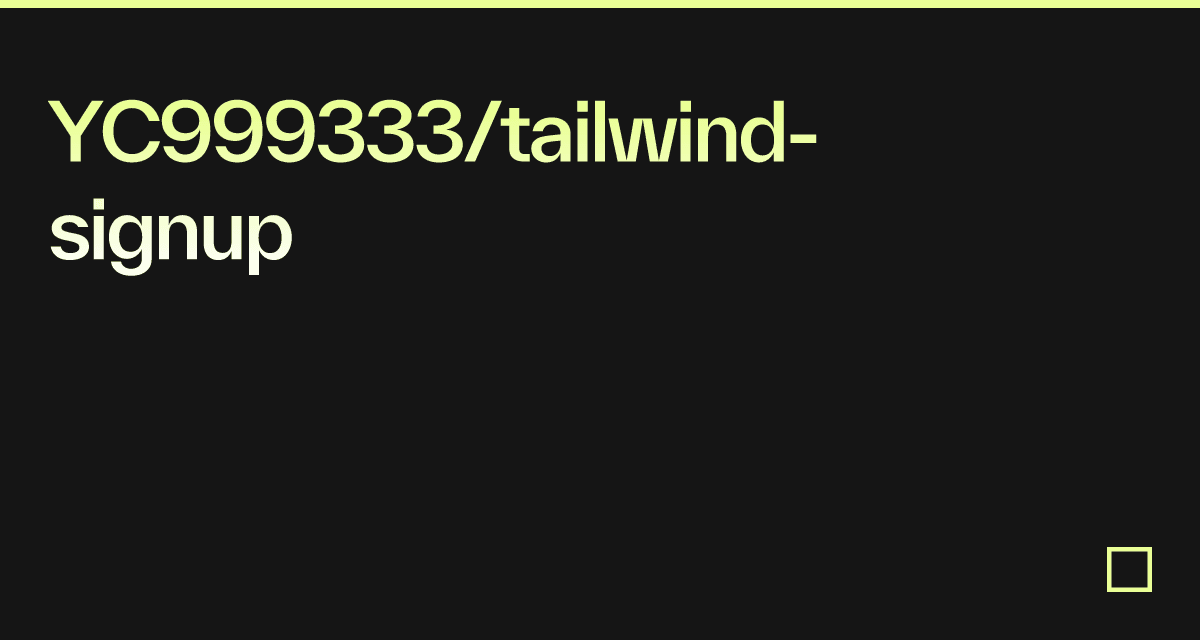 YC999333/tailwind-signup - Codesandbox