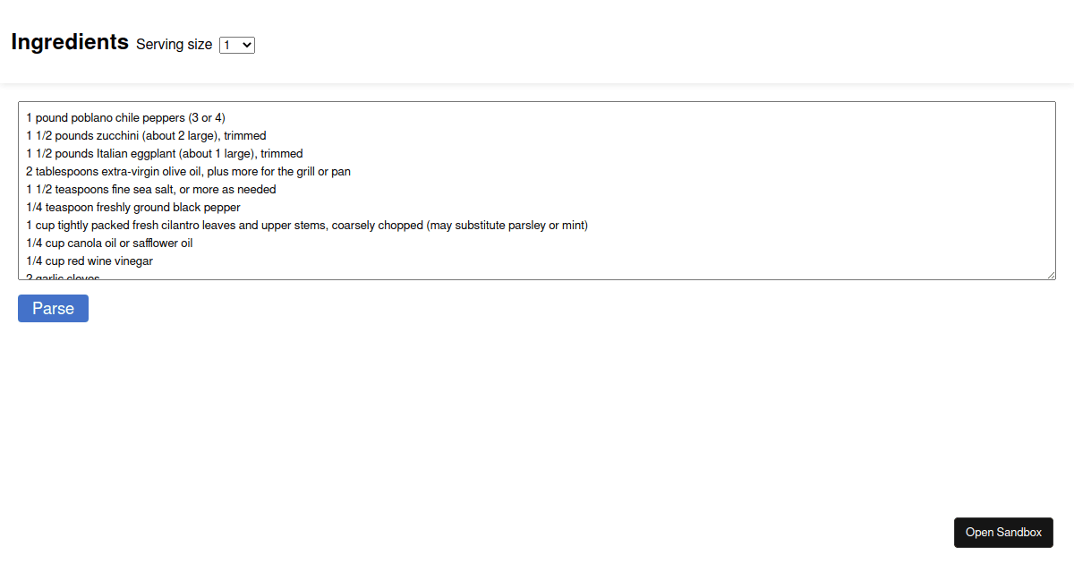 parser - Codesandbox