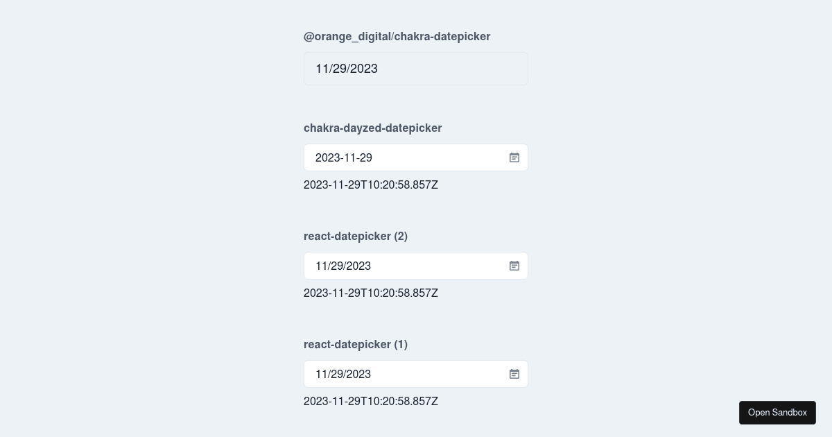 Chakra UI Datepicker Demo (forked) - Codesandbox