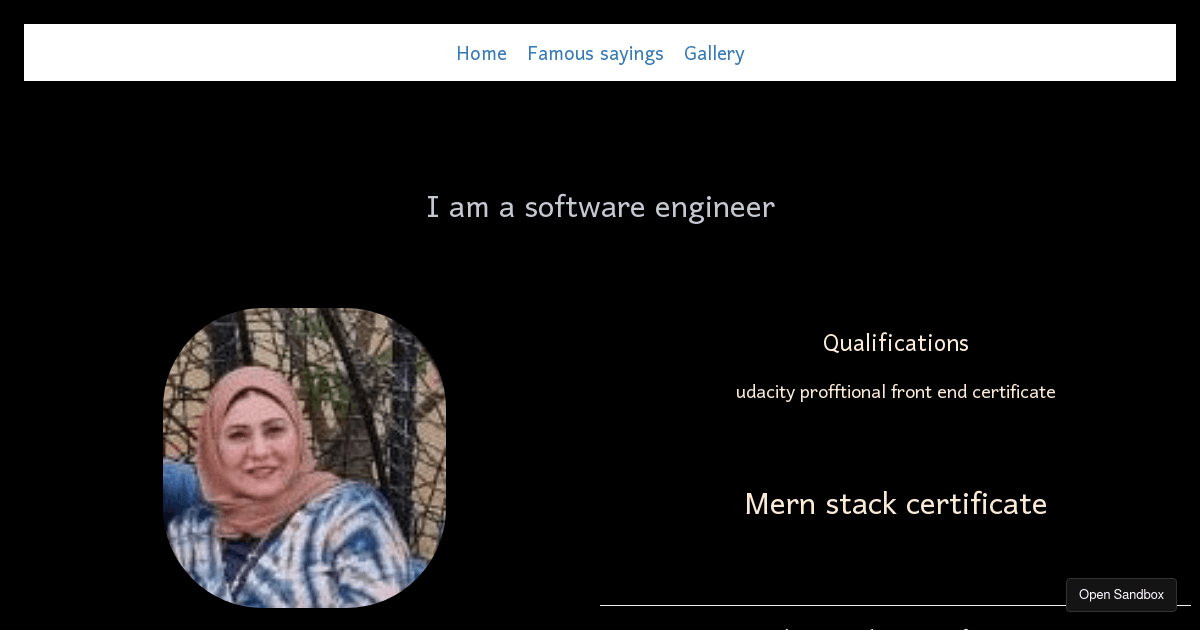 portfolio - Codesandbox